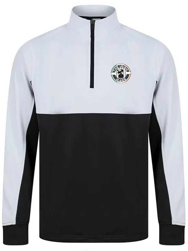 Irish Mags Black & White ¼-Tracksuit Top - The Half Volley